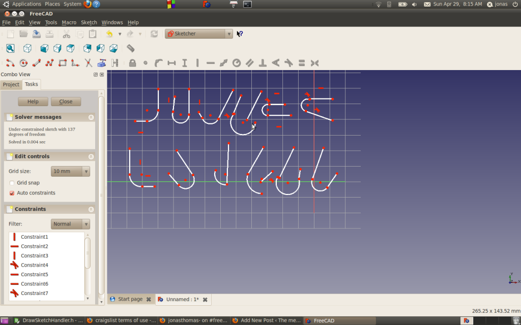 Constraints issues with the polyline Arc | The metal shaper man's blog